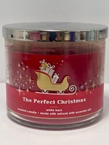 bath & body works white barn the perfect christmas 3 wick candle 14.5 ounce