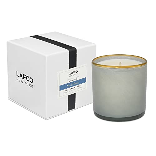 LAFCO New York Signature Candle, Sea & Dune - 15.5 oz - 90-Hour Burn Time - Reusable, Hand Blown Glass Vessel - Made in The USA