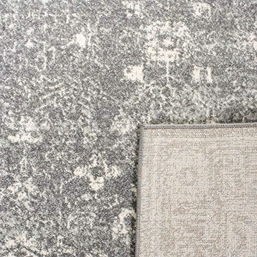 SAFAVIEH Evoke Collection 2'2" x 5' Grey/Ivory EVK270S Shabby Chic Distressed Non-Shedding Living Room Bedroom Area Rug