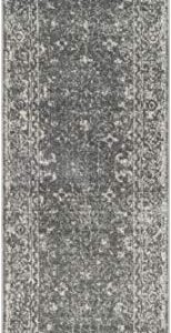 SAFAVIEH Evoke Collection 2'2" x 5' Grey/Ivory EVK270S Shabby Chic Distressed Non-Shedding Living Room Bedroom Area Rug