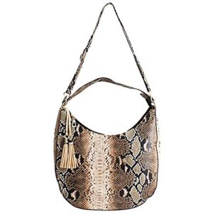 YAOSEN Women Snakeskin Pattern Hobo Bag Large Handbag Shoulder Tote Bag (Khaki)