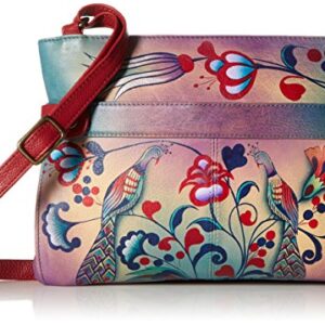 Anna by Anuschka womens Zip-top Organizer With Snap Side cross body handbags, Turkish Pottery, One Size US