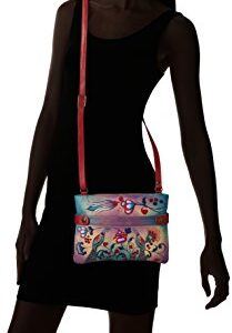 Anna by Anuschka womens Zip-top Organizer With Snap Side cross body handbags, Turkish Pottery, One Size US