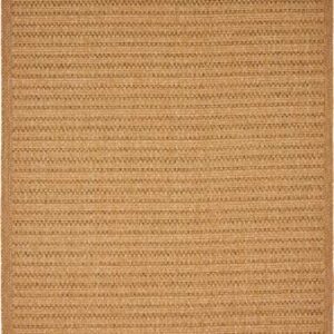 Unique Loom Outdoor Border Collection Transitional Indoor & Outdoor Casual Striped Tonal Border Area Rug (6' 0 x 9' 0 Rectangular, Light Brown/ Olive)