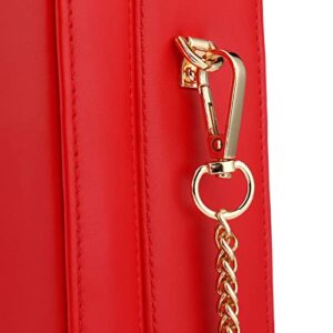 Box Bag Crossbody Bag for Women Top Handle Tote Shoulder Satchel Bag Handbags Clutch Purses (Red)