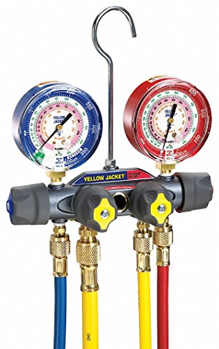 Yellow Jacket 49968 Charging Manifold,,Red/Blue