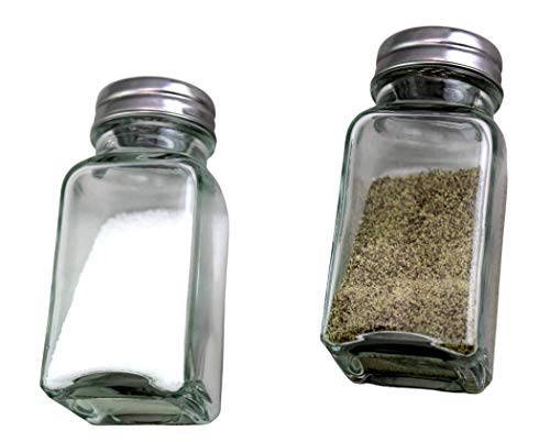 Salt and Pepper Shaker Set (Clear Glass)