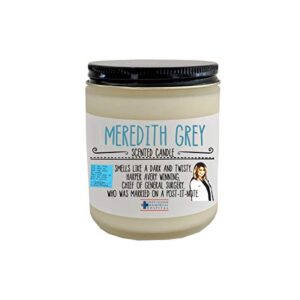 meredith grey greys anatomy gift candle gift greys anatomy tv show nurse gift doctor gift student nurse gift