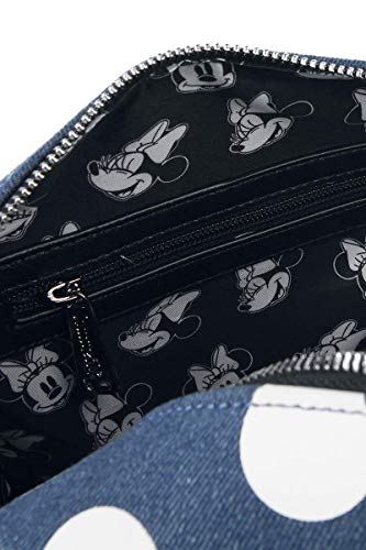 Loungefly Minnie Mouse Blue Denim Tote Handbag Purse Bag WDTB1755