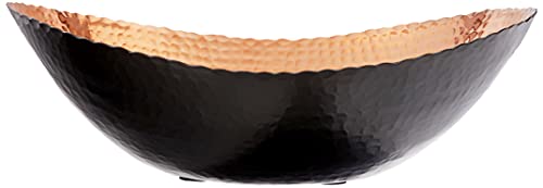 Elegance Oval Bowl, 14.75" x 11", Black/Copper