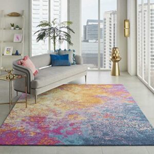 nourison passion bohemian abstract sunburst area rug, (8′ x 10′)