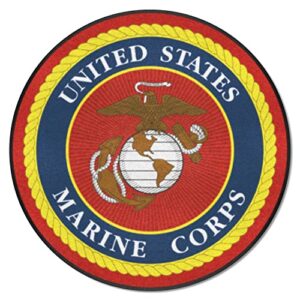 fanmats 6683 u.s. marines 44in. round rug – home decor