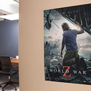 World War Z Poster American Action Horror Film Movie Zombie Apocalypse Aesthetic Retro Classic Classy Decoration Living Room Bedroom Home Office WWZ Poster Cool Wall Decor Art Print Poster 24x36