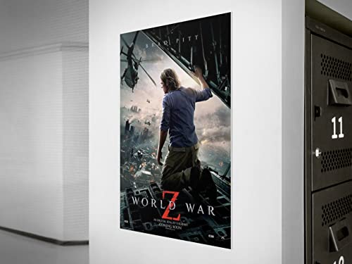 World War Z Poster American Action Horror Film Movie Zombie Apocalypse Aesthetic Retro Classic Classy Decoration Living Room Bedroom Home Office WWZ Poster Cool Wall Decor Art Print Poster 24x36