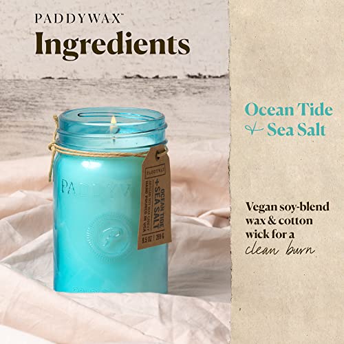 Paddywax Relish Artisan Hand-Poured Scented Candle, 9.5-Ounce, Ocean Tide + Sea Salt