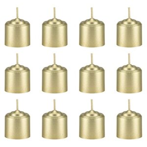 mega candles 12 pcs unscented gold votive candle, hand poured wax candles 10 hours 1.38 inch x 1.5 inch, home décor, wedding receptions, baby showers, birthdays, celebrations, party favors & more