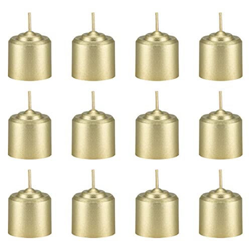 Mega Candles 12 pcs Unscented Gold Votive Candle, Hand Poured Wax Candles 10 Hours 1.38 Inch x 1.5 Inch, Home Décor, Wedding Receptions, Baby Showers, Birthdays, Celebrations, Party Favors & More