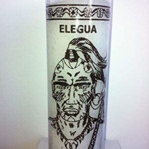 Elegua Eleggua 7 Day Unscented 1 Color White Candle in Glass