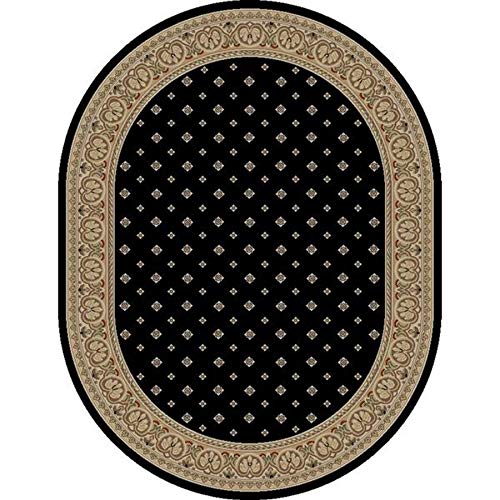 Well Woven Barclay Hudson Terrace Black Traditional Area Rug 5'3" X 6'10" Oval