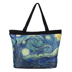 van gogh starry night tote bag