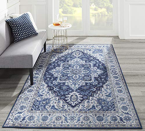 Momeni Karachi Area Rug, 3'6" X 5'6", Blue