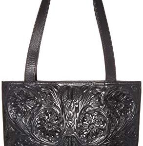 Mauzari Women's Small Leather Shoulder Bag (Obsidian)