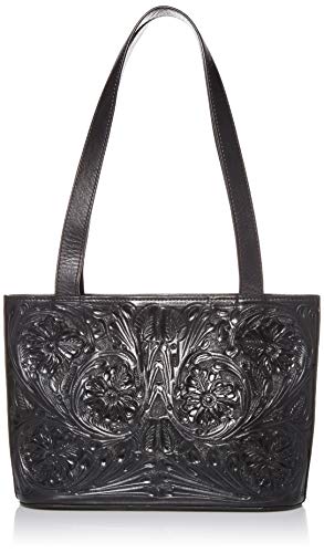 Mauzari Women's Small Leather Shoulder Bag (Obsidian)