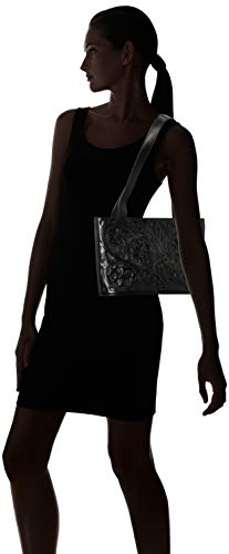 Mauzari Women's Small Leather Shoulder Bag (Obsidian)