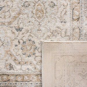 SAFAVIEH Isabella Collection 5'3" x 7'6" Cream/Beige ISA916B Oriental Non-Shedding Living Room Bedroom Dining Home Office Area Rug