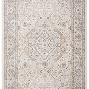 SAFAVIEH Isabella Collection 5'3" x 7'6" Cream/Beige ISA916B Oriental Non-Shedding Living Room Bedroom Dining Home Office Area Rug