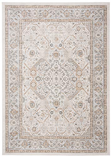 SAFAVIEH Isabella Collection 5'3" x 7'6" Cream/Beige ISA916B Oriental Non-Shedding Living Room Bedroom Dining Home Office Area Rug