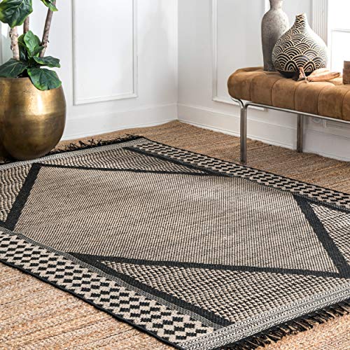 nuLOOM Nicole Modern Diamond Indoor/Outdoor Area Rug, 7' 10" x 10' 10", Grey