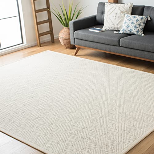 SAFAVIEH Natural Fiber Collection 8' x 10' Ivory NF483A Handmade Premium Wool & Jute Area Rug