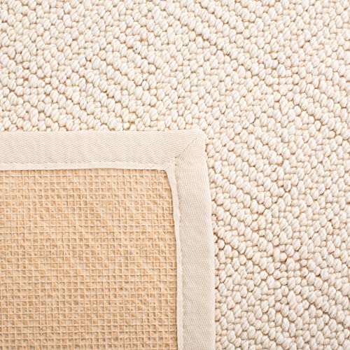 SAFAVIEH Natural Fiber Collection 8' x 10' Ivory NF483A Handmade Premium Wool & Jute Area Rug