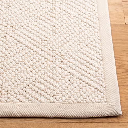 SAFAVIEH Natural Fiber Collection 8' x 10' Ivory NF483A Handmade Premium Wool & Jute Area Rug