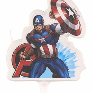 COMIC / SUPERHERO|AVENGERS Avengers Captain America 2D birthday candle