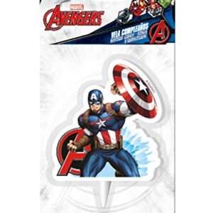 COMIC / SUPERHERO|AVENGERS Avengers Captain America 2D birthday candle