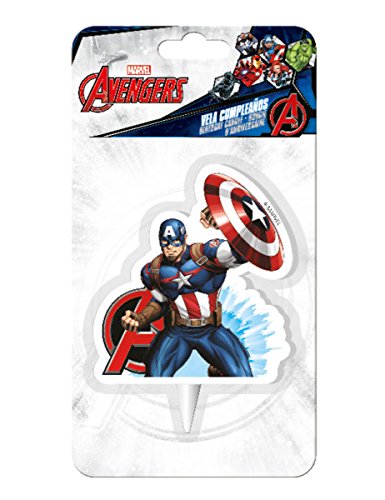 COMIC / SUPERHERO|AVENGERS Avengers Captain America 2D birthday candle