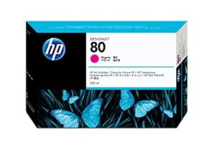 hp 80 magenta 350-ml genuine ink cartridge (c4847a) for designjet 1000 series large format printers