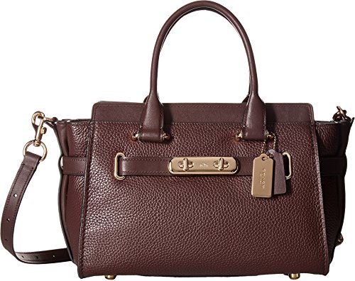 COACH Coach Swagger Carryall 27 In Pebble Leather Li/Oxblood One Size