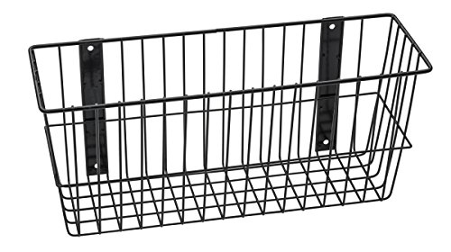 Rack Em Racks 9088-B Universal Wire Basket44; Black - 18 x 6 x 8 in.