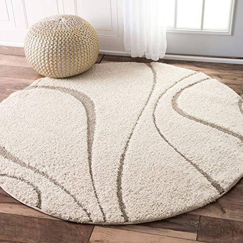 nuLOOM Carolyn Cozy Soft & Plush Shag Area Rug, 7 ft 10 in, Cream