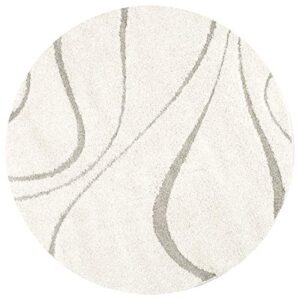 nuLOOM Carolyn Cozy Soft & Plush Shag Area Rug, 7 ft 10 in, Cream