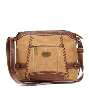 b.o.c. womens oakley crossbody saddle/chocolate one size