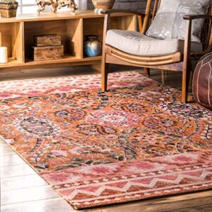 nuloom natura arwa crafts suzani area rug, 4′ x 6′, sunset