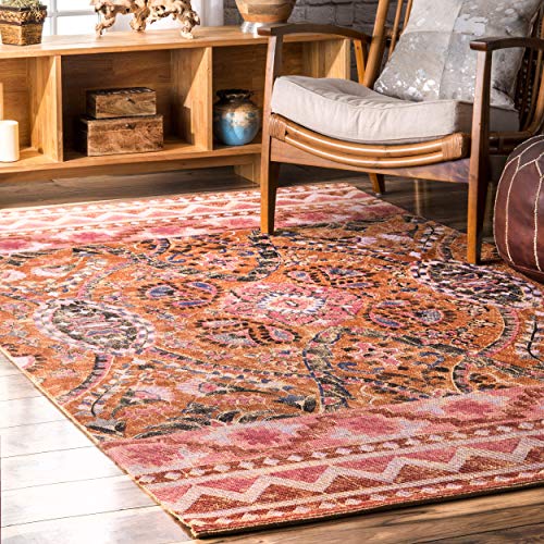 nuLOOM Natura Arwa Crafts Suzani Area Rug, 4' x 6', Sunset