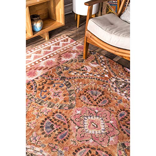 nuLOOM Natura Arwa Crafts Suzani Area Rug, 4' x 6', Sunset