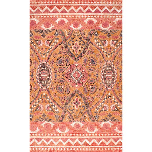 nuLOOM Natura Arwa Crafts Suzani Area Rug, 4' x 6', Sunset