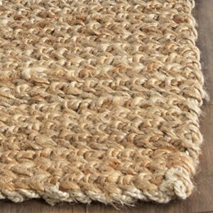 SAFAVIEH Natural Fiber Collection 2'3" x 7' Natural NF732A Handmade Farmhouse Premium Jute Runner Rug