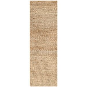 SAFAVIEH Natural Fiber Collection 2'3" x 7' Natural NF732A Handmade Farmhouse Premium Jute Runner Rug